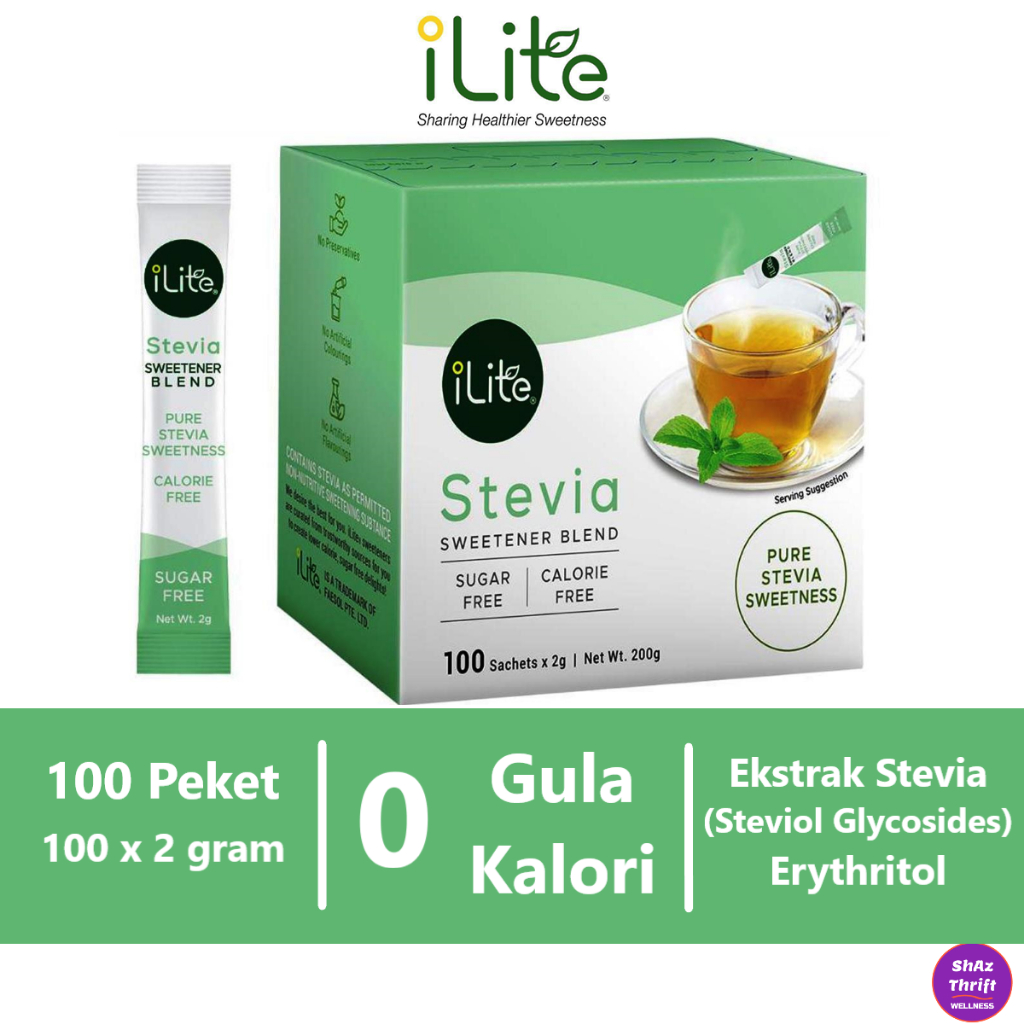 iLite STEVIA Sweetener Blend Calorie Free Pemanis Semulajadi Alternatif ...