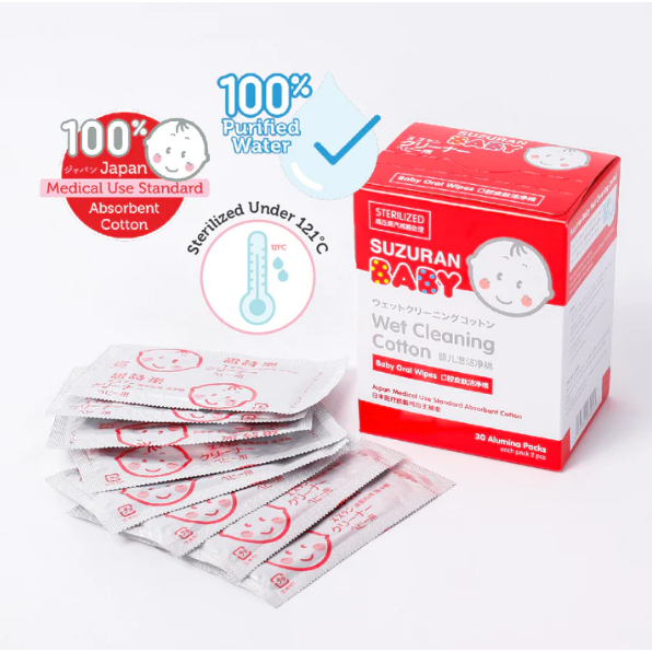 Suzuran Baby Wet Cleaning Cotton 30 sachets (60 pcs) | Shopee Malaysia