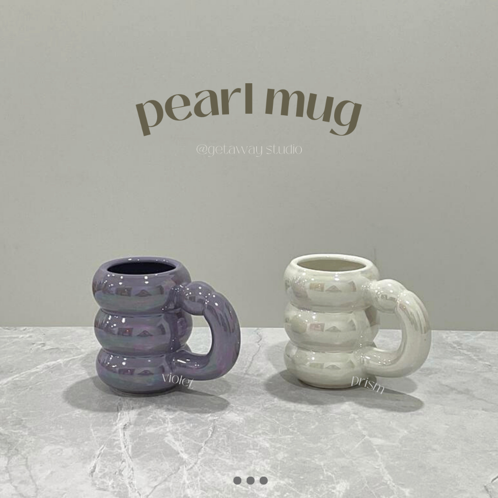 [Getaway Studio] Iridescent Pearl Mug 420ml | Shopee Malaysia