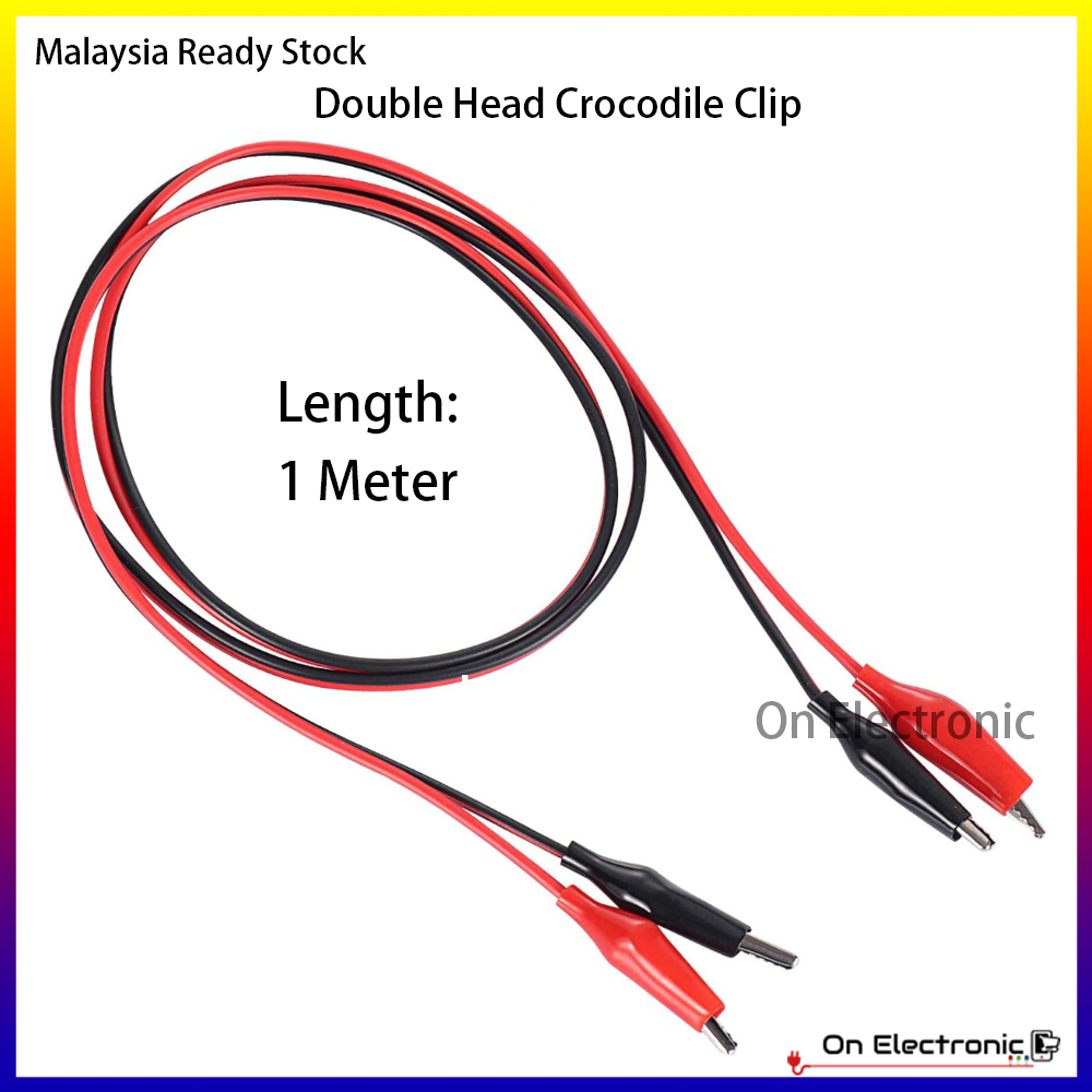 Double Head Crocodile Clip Test Lead Cable Alligator Clips Jumper Wire ...