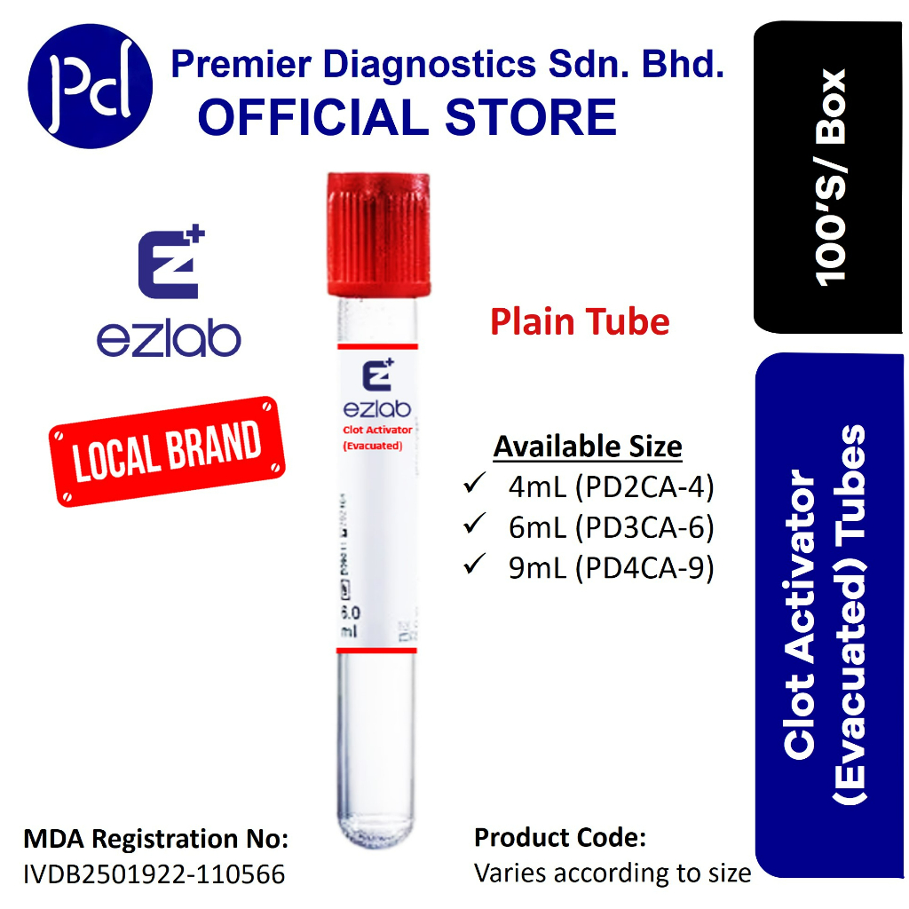 EZLAB Plain Clot Activator Blood Collection Tube | Shopee Malaysia