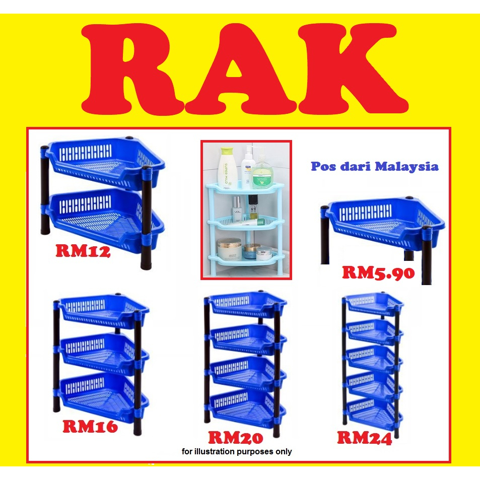 Toyogo Rak Bakul Serbaguna Dapur Tandas Bertingkat Multipurpose Kitchen ...