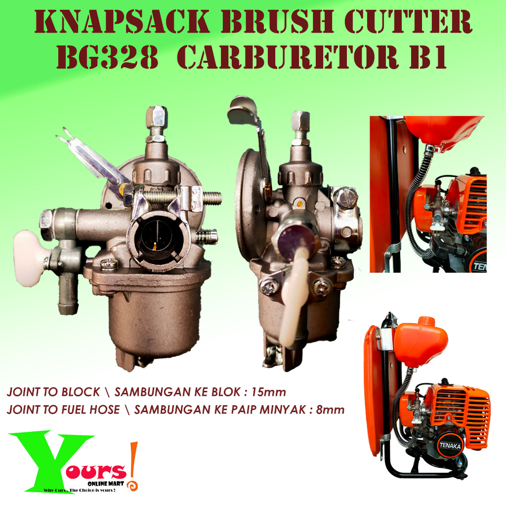 BG328 KNAPSACK BRUSH CUTTER CARBURETOR B \ KARBURATOR MESIN RUMPUT ...