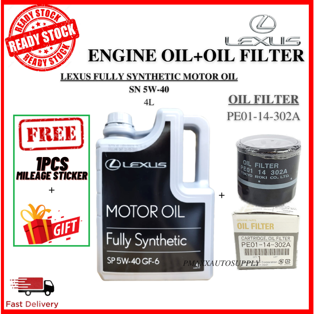 New Lexus 5W40 API-SN Fully Synthetic Engine Oil 4L Toyota Motor Oil ...