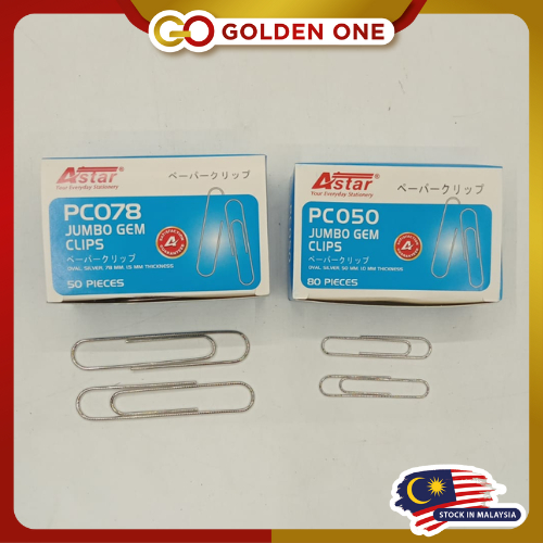 ASTAR Jumbo Gem Metal Clip / Klip Kertas 50mm/78mm PC050/PC078 (Price ...