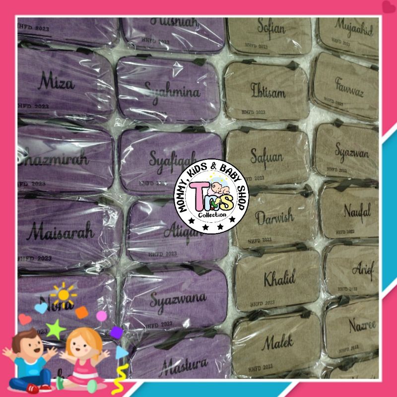 hadiah hari guru/Customise bag embroidery name, beg sulam nama, beg ...