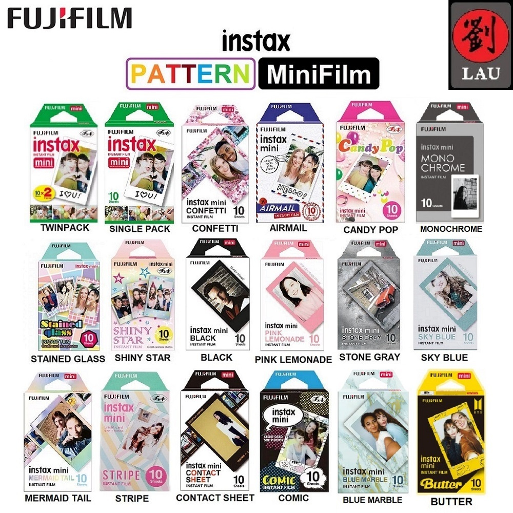 Fujifilm Instax Mini Instant Film Single/Pattern/Twin Pack (Ready Stock ...