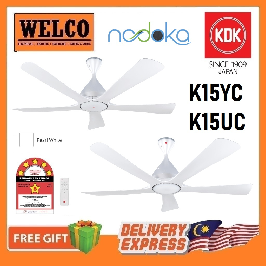 KDK 60"/150CM NODOKA SERIES REMOTE CONTROL DC MOTOR CEILING FAN WITH ...