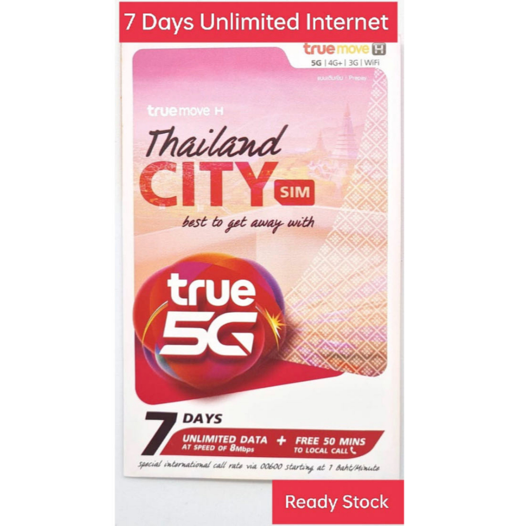 [READY STOCK] Thailand Sim Card TRUEMOVE with 7 Days UNLIMITED DATA ...