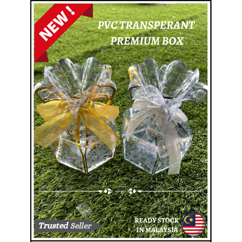 10PCS in 1pack transparent doorgift box with ribbon 16x10.5cm and ...
