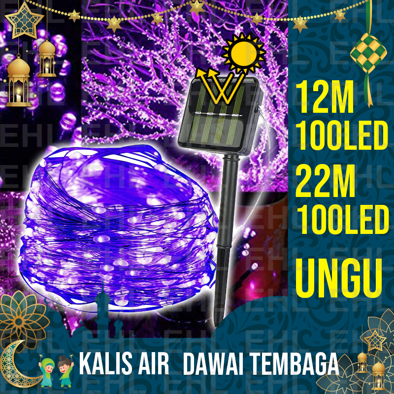 2024 Viral 33M LED Lampu Raya Solar Lip Lap Waterproof Outdoor Lighting ...