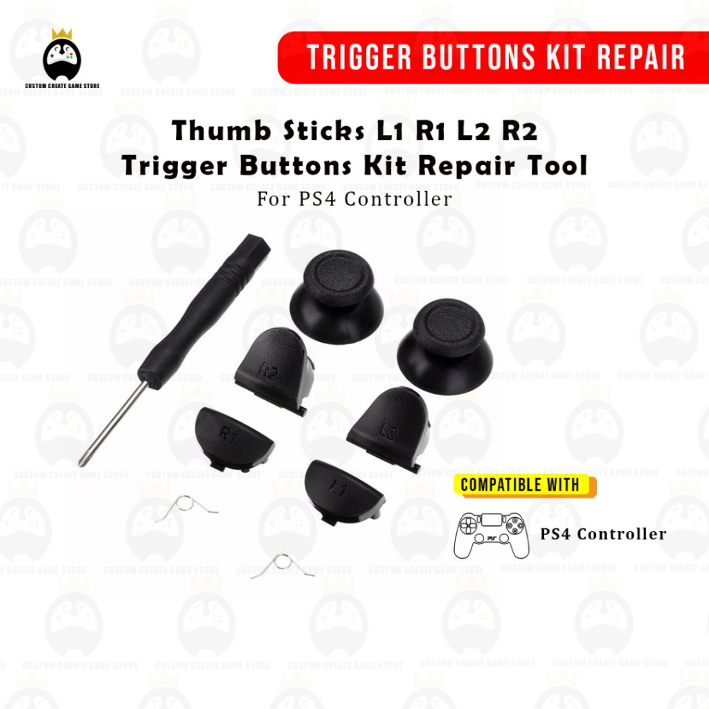L2 R2 Trigger Replacement Parts Buttons PlayStation PS4 Controller ...