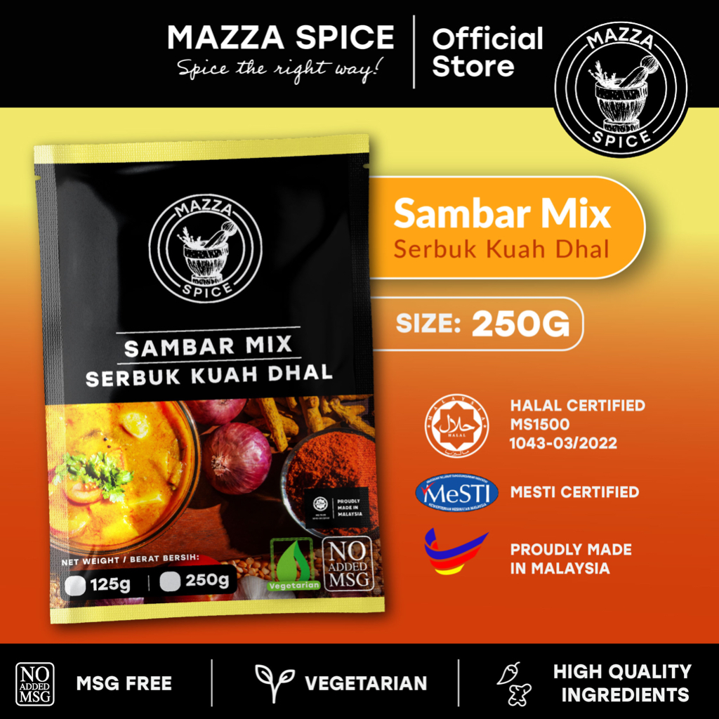 Mazza Spice Sambar Mix / Serbuk Kuah Dhal Mazza Spice | Shopee Malaysia