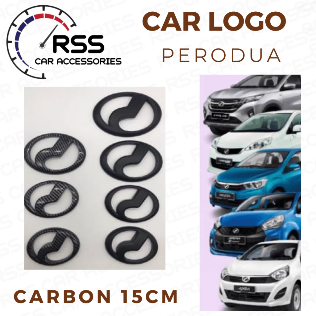 PERODUA LOGO 15 CM CARBON | Shopee Malaysia