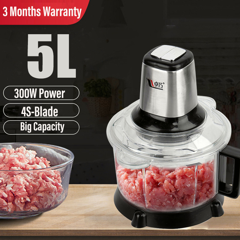 [3 years warranty] BW 5L 304 stainless steel 4-blade meat grinder ...