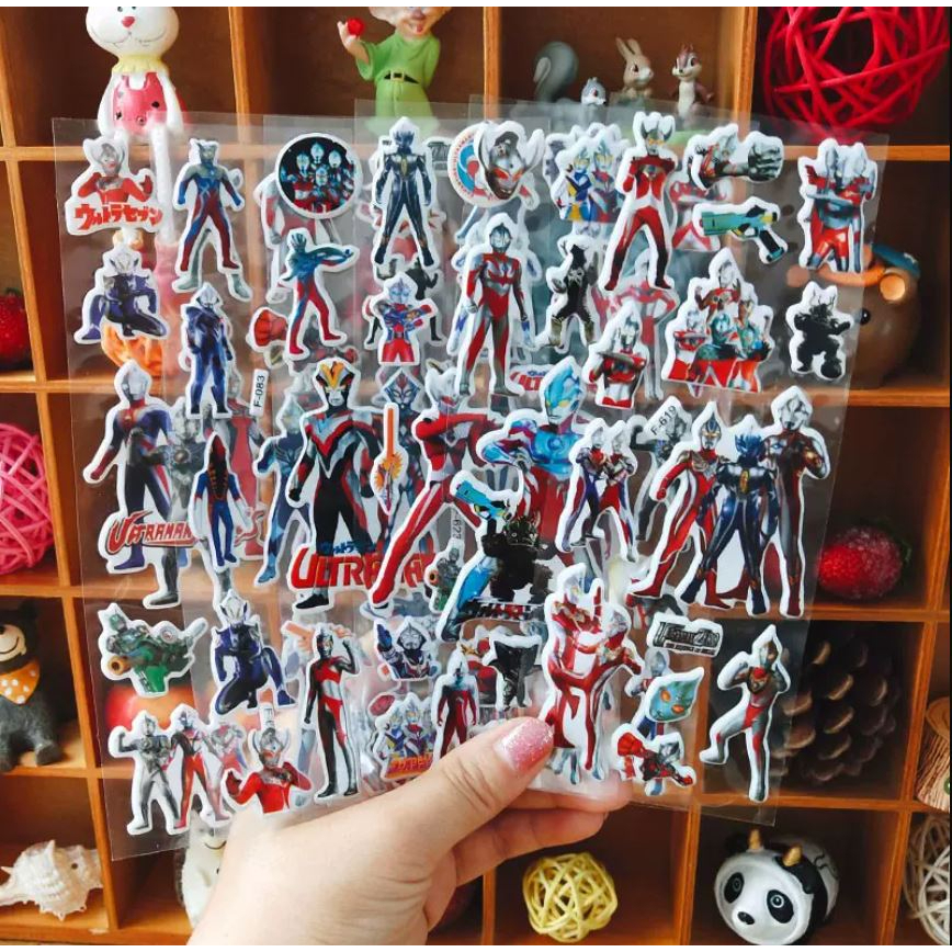 1 Sheet 3D Ultraman Sticker Random Design | Shopee Malaysia