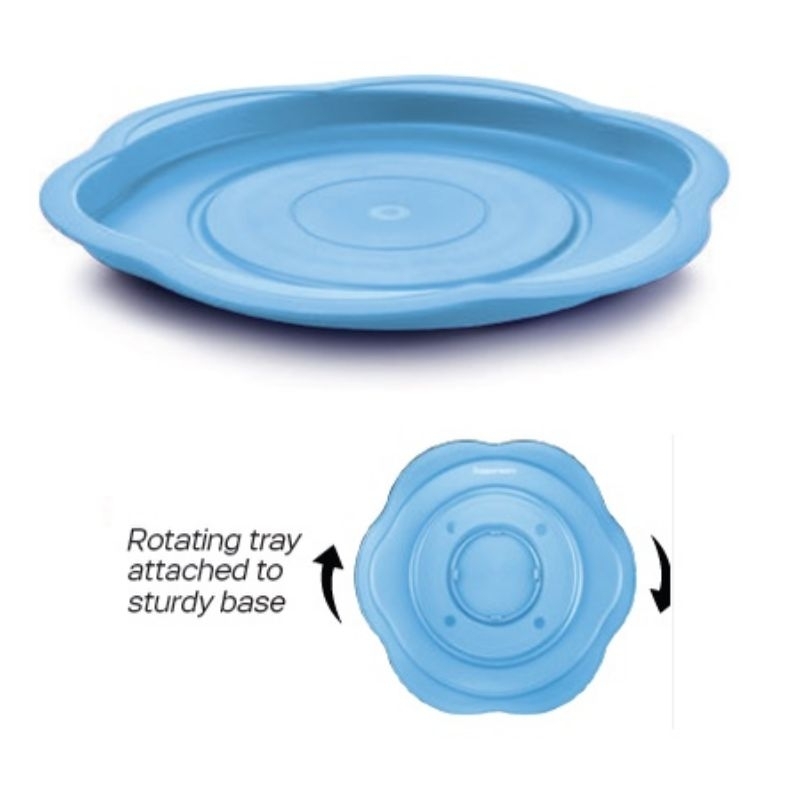 Tupperware Spinning Tray Baby Blue | Shopee Malaysia