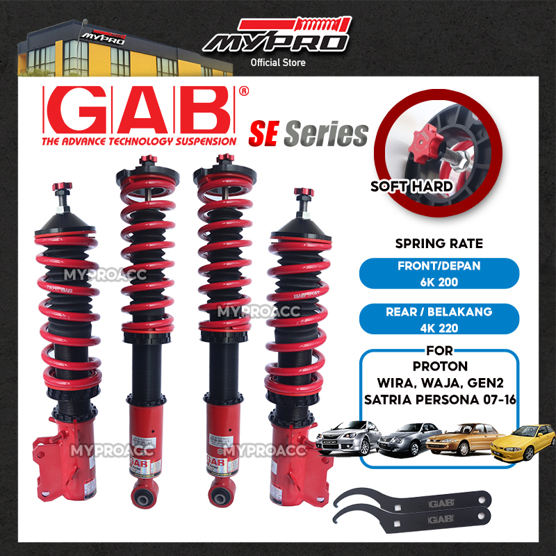 GAB SE PLUS Series Adjustable/Suspension HighLow SoftHard Proton Wira ...