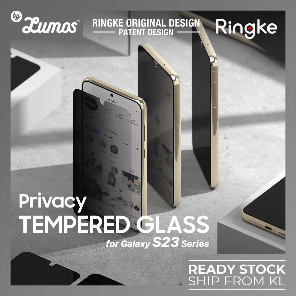 Ringke Privacy Tempered Glass for Samsung Galaxy S23 / S23 Plus ...