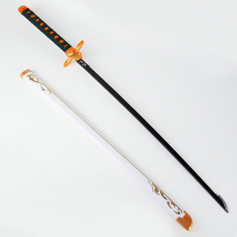 Demon Slayer Sun Wheel Sword Wooden 104CM Tanjiro Zenitsu Giyu Pedang ...