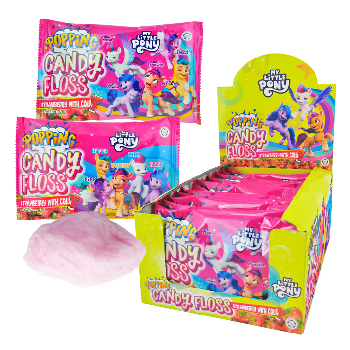 12 Pcs My Little Pony Popping Candy Floss Strawberry with Cola Gula ...