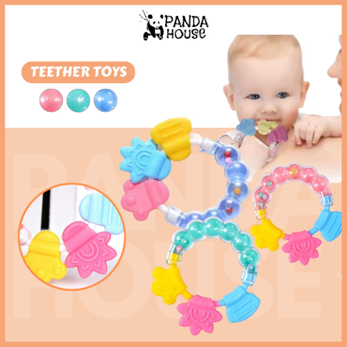 Baby Silicone Teethers Toddlers Toys Circle Ring BPA FREE Barang Baby | Shopee Malaysia