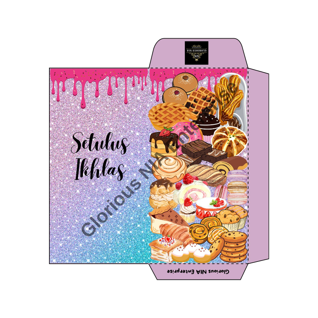 Design Sampul Duit Raya Angpau duit tak perlu lipat softcopy PDF saiz ...