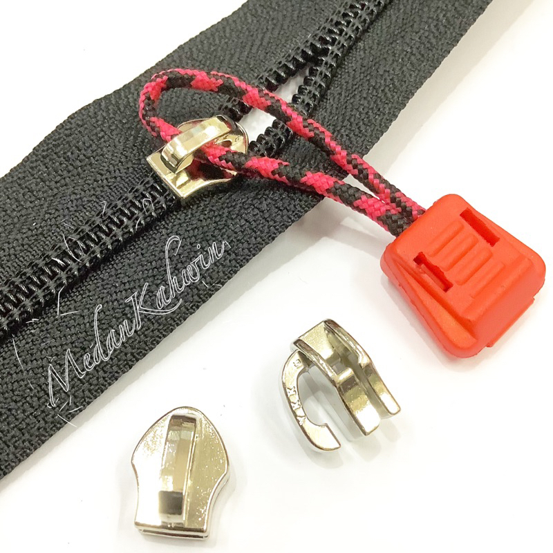 #BJ2020 Kepala Zip Nylon YKK #3, #5, #8, #10 dan Aksesori YKK Nylon ...