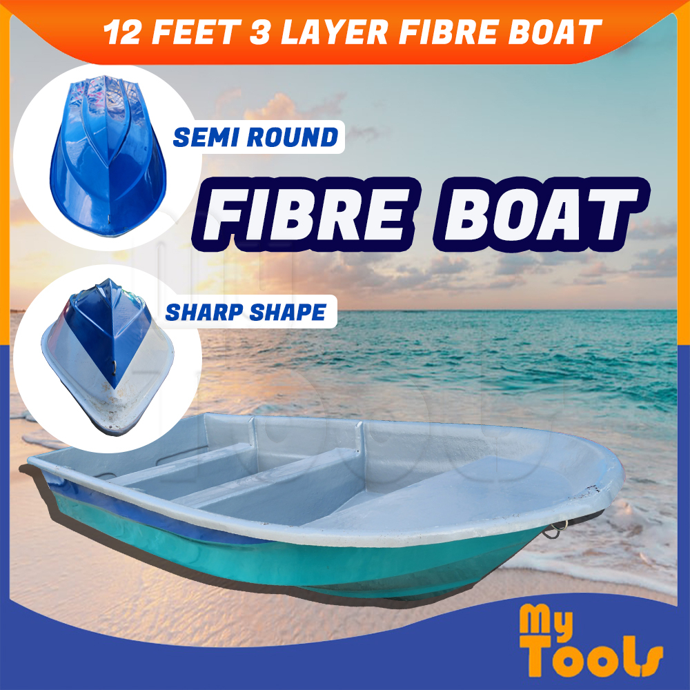 Mytools 12 Feet 3 Layer Fibre Boat Semi Round Shape (Random Color ...