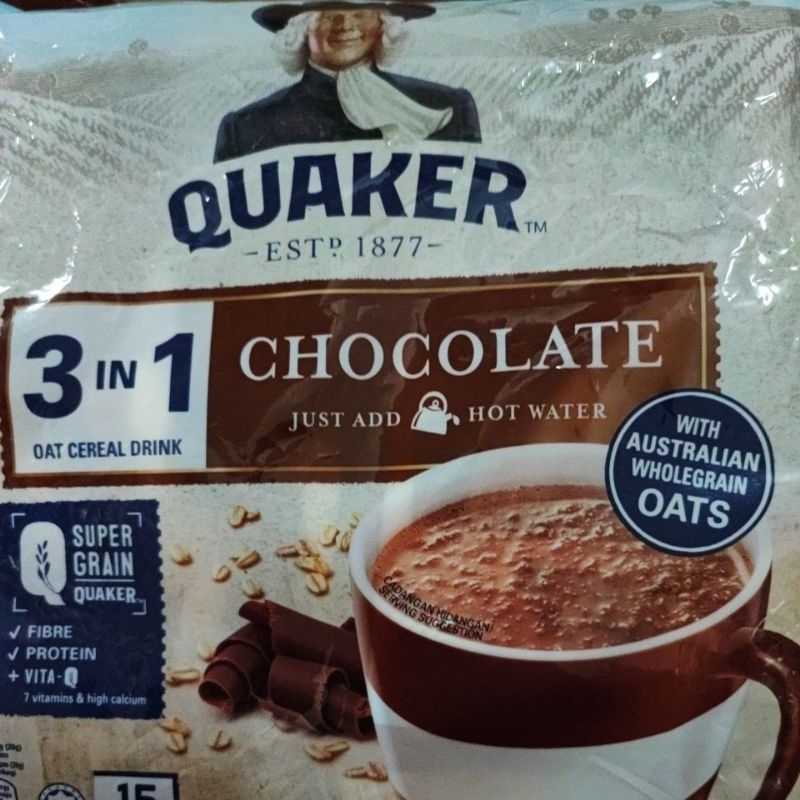 Quaker 3 in 1 Oat Cereal Drink Original 15 Sachets x 28g (420g ...