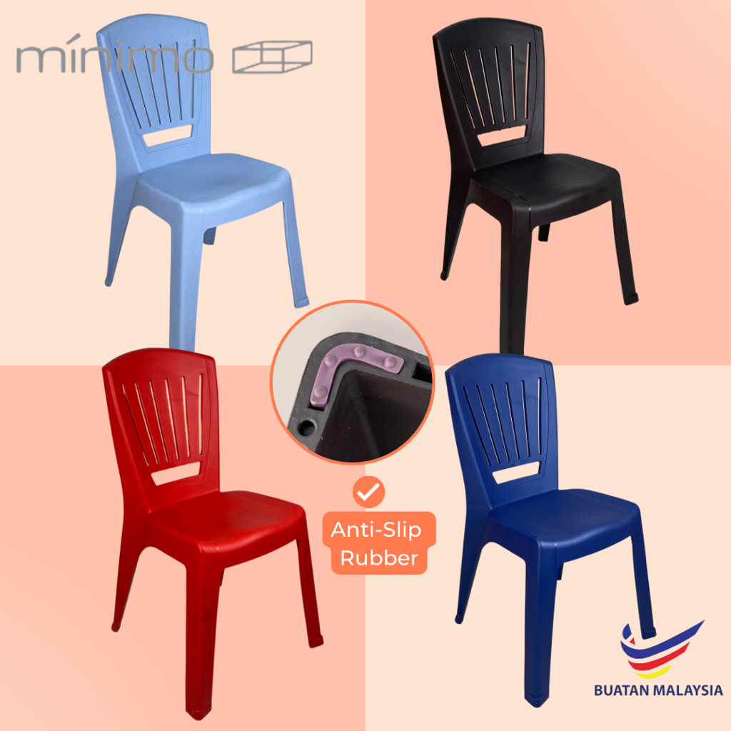 MINIMOBOX Plastic Chair/ Kerusi Makan/ Kerusi Plastik Tebal/ Kerusi ...