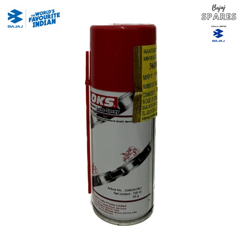 CHAIN LUBE SPRAY OKS | 100ML ORIGINAL BAJAJ GENUINE | FOR ALL MODELS ...