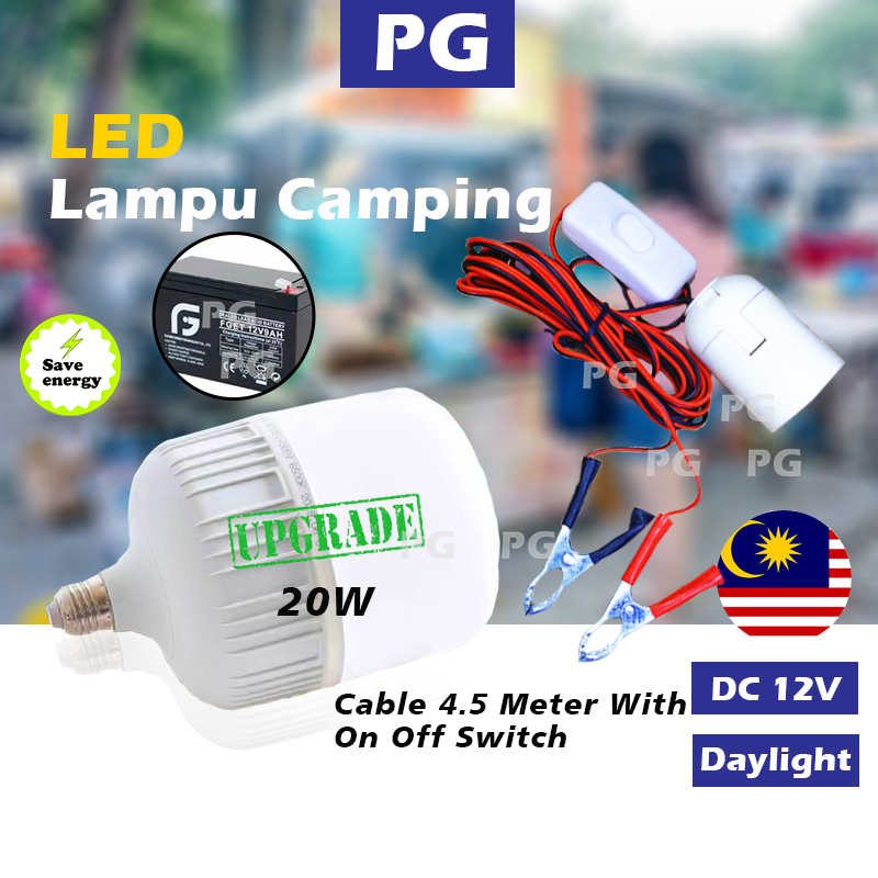 DC 12V 20W LED Bulb/Lampu Pasar Malam/Lampu Camping/Camping Lamp/Lampu ...
