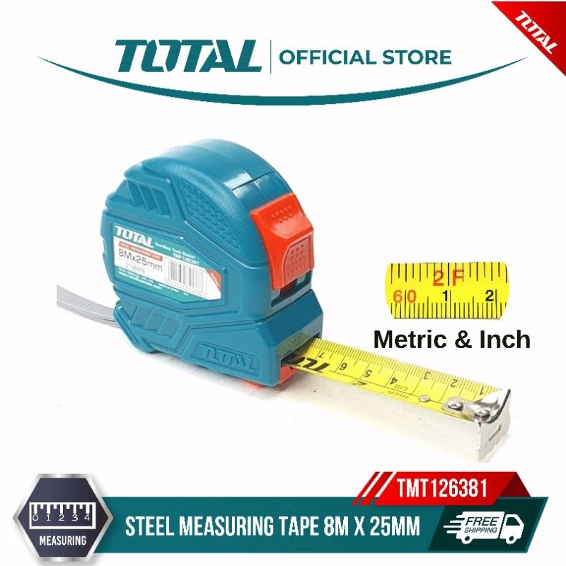 Total Steel Measuring Tape (3M / 8M) TMT126331 / TMT126381 | Shopee ...
