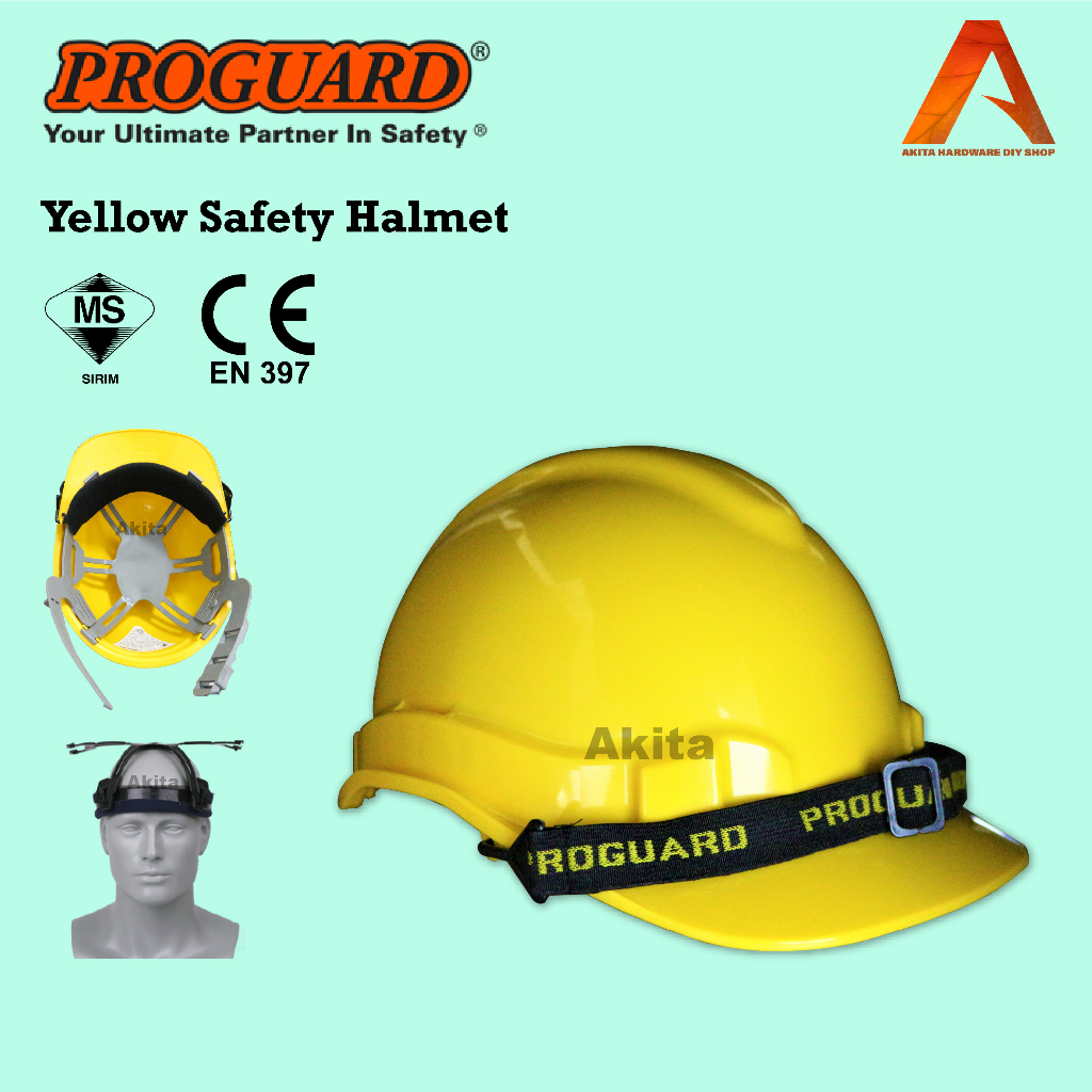 Proguard Industrial Safety Helmet Sirim Certified Yellow White Blue Red ...