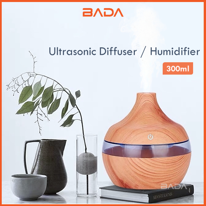 wood Grain Air Humidifier Essential Oil Diffuser Aroma Aromaterapi ...