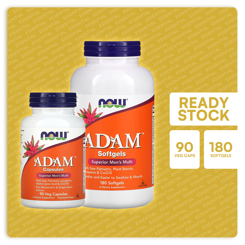 [Ready Stock] NOW Foods ADAM Superior Men's Multi ( 90 / 180 softgels ...