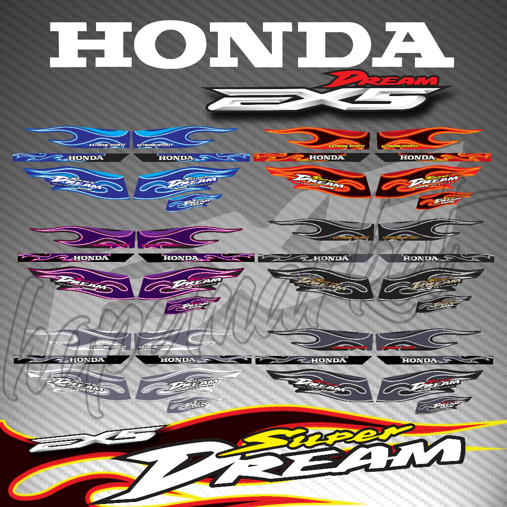 STRIPE MOTOR HONDA EX5 DREAM TRIBAL LIGHT FIRE SPIRIT ( API ) EDITION ...