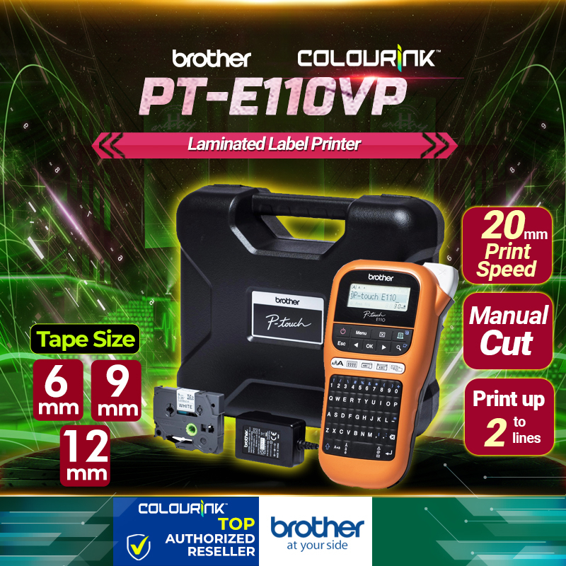 Brother P-Touch PT-E110VP Industry Portable Handheld Label Maker C/W ...