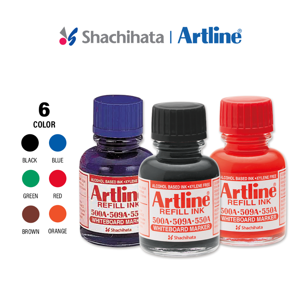 Artline Whiteboard Marker Refill Ink 6 Colours (20ml) | Shopee Malaysia