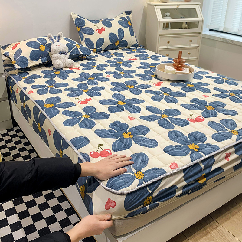 Cotton fitted Bedsheet Flower Colored Fitted sheet Mattress Cover Cadar ...