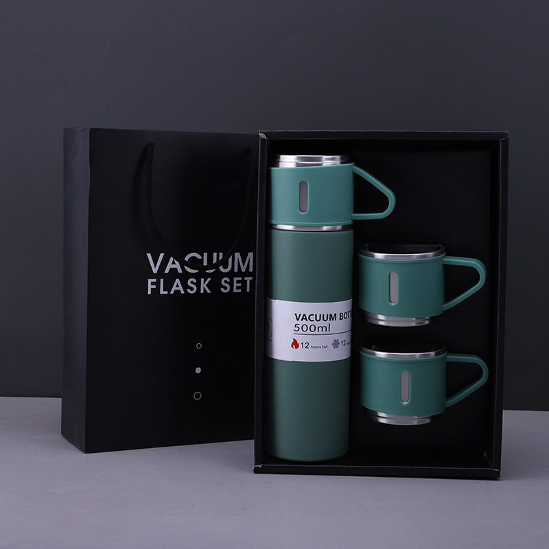 Mug🥤Vacuum Flask Set Creative Vacuum Cup Set 500ml 304 Stainless Steel ...