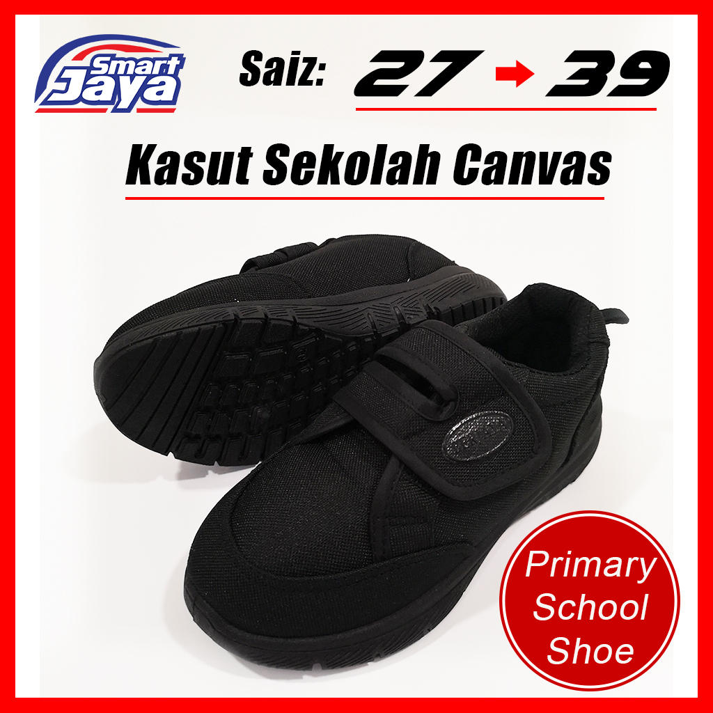 Kasut Sekolah Canvas/Kasut Sekolah Rendah/Hitam #999 (#-Ready Stock ...