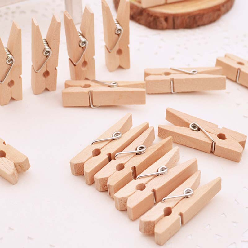 (3.5cm) Mini Wooden Clip / Photo Clips / Card Clips / Klip Foto Kayu ...