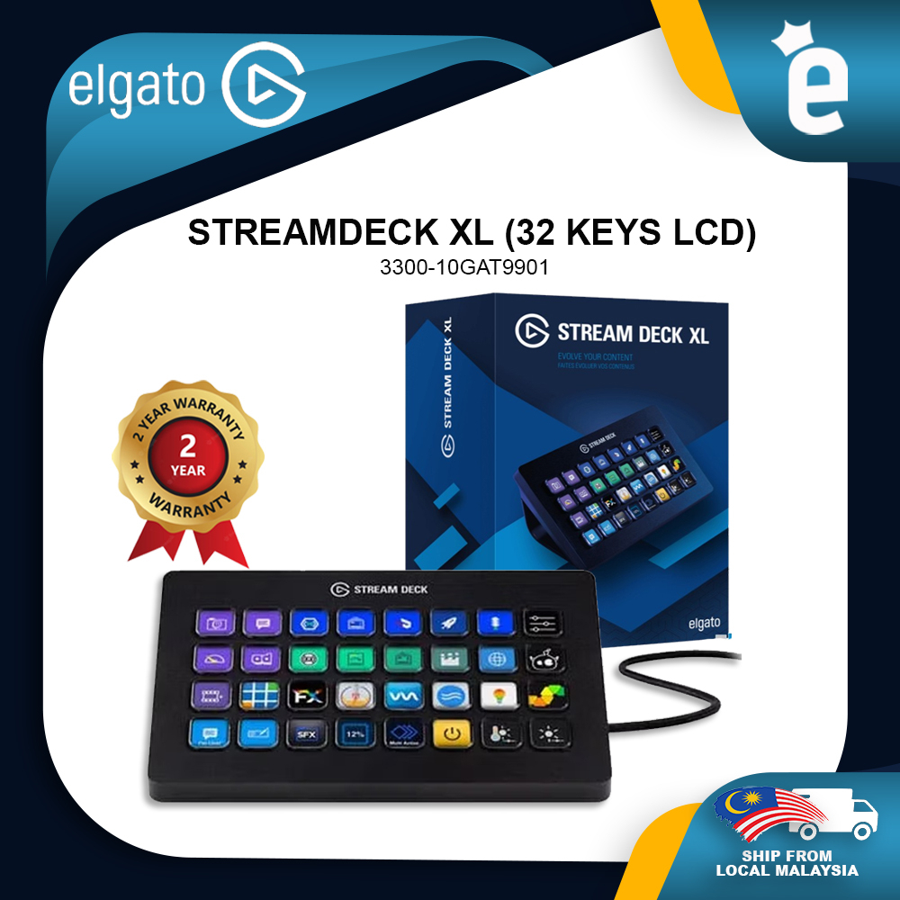 Elgato Stream Deck XL - 32 Key Customizable LCD Content Creation ...