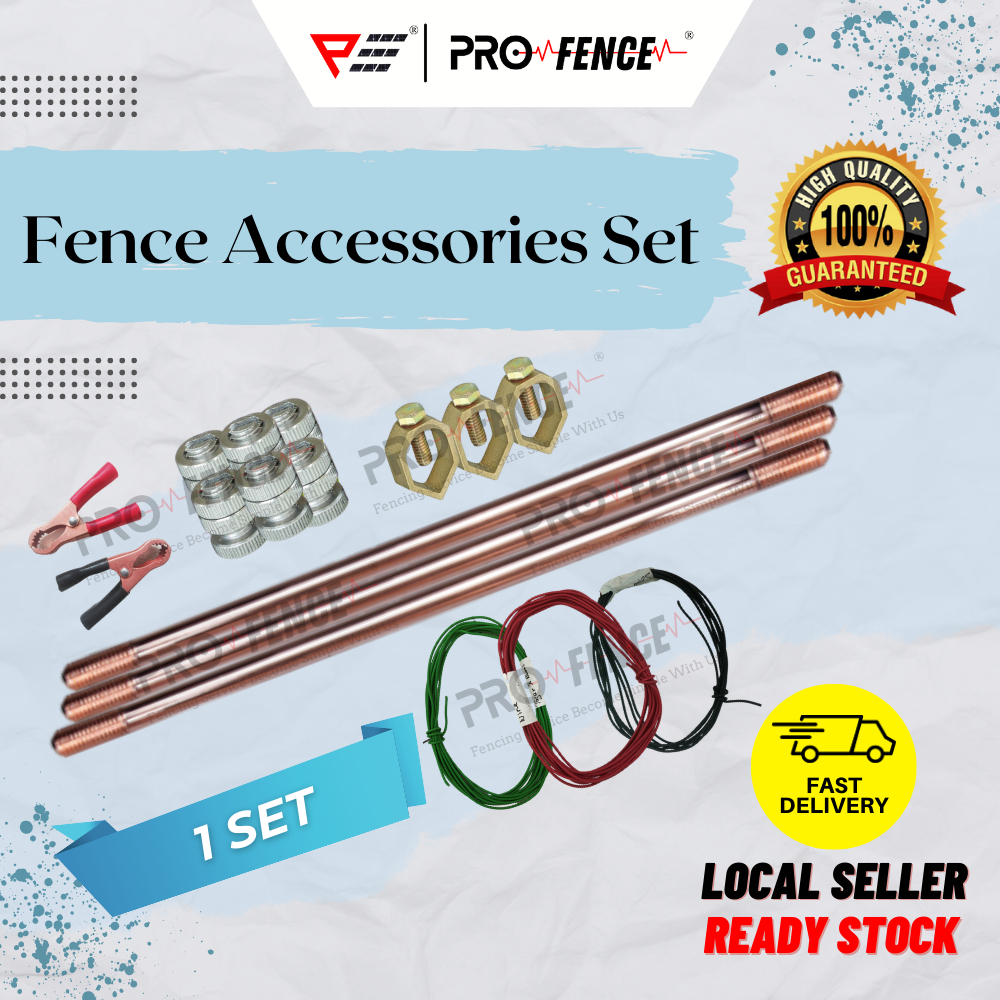 Pro Fence Electric Fence Accessories Set Pagar Eletrik Kebun Solar ...