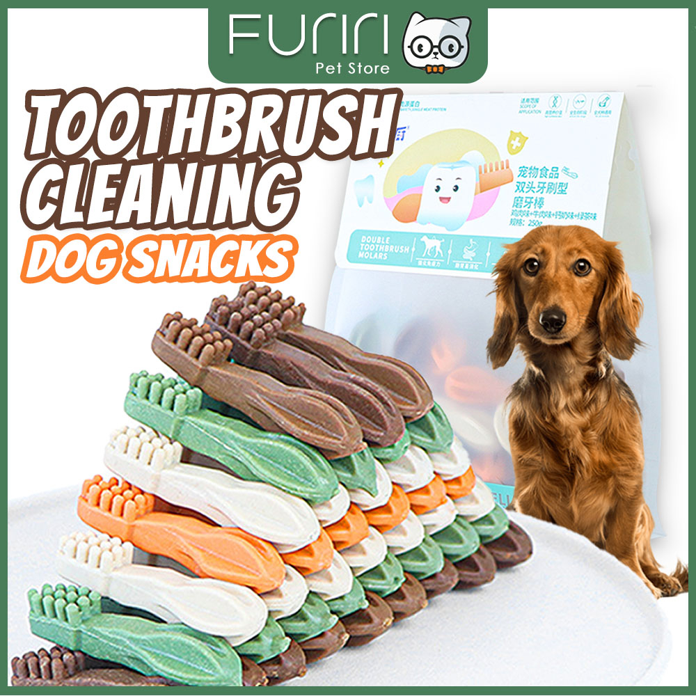 Furiri 250g Dog Molar Toothbrush Cleaning Dental Chewing Treats Snacks ...