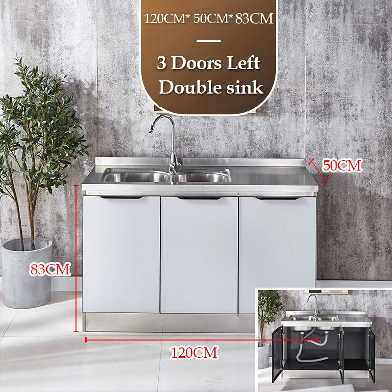 Ready Stock🔥 Stainless Steel Kitchen Storage Cabinet Sets kichen Sink ...