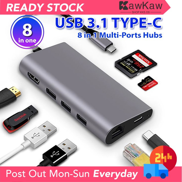 𝐊𝐊𝐒 𝟖 𝐢𝐧 𝟏 𝐇𝐮𝐛 𝐓𝐲𝐩𝐞 𝐂 𝐌𝐮𝐥𝐭𝐢 𝐏𝐨𝐫𝐭 𝐀𝐝𝐚𝐩𝐭𝐞𝐫 𝐒𝐩𝐥𝐢𝐭𝐭𝐞𝐫 🚚 USB C Aluminum Hub To Male 4K Video To ...
