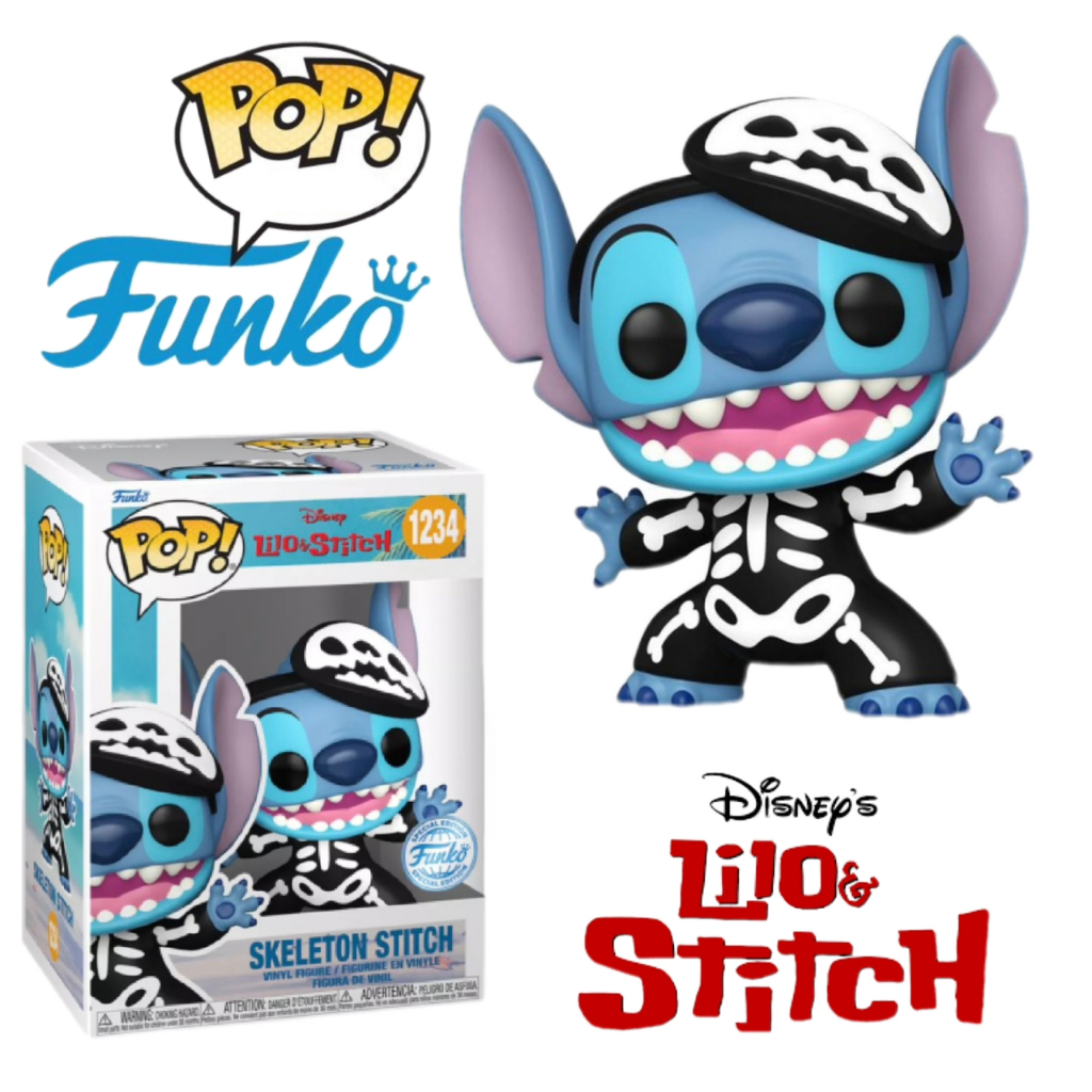 Funko Pop Vinyl Disney: Lilo & Stitch 1234 Skeleton Stitch 66330 ...